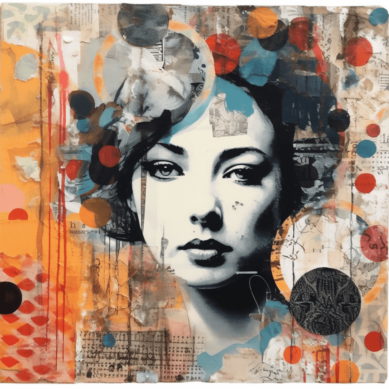 Bloomed & Bemused (Paperback) Fancy Collage Papers of Faces & Flowers ...