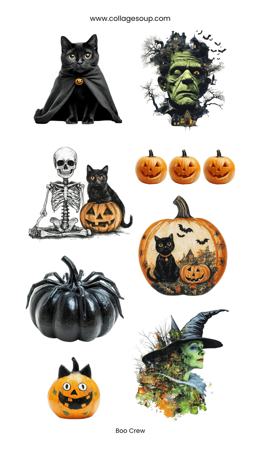 Boo Crew Sticker Sheet — Halloween Stickers | Collage Soup