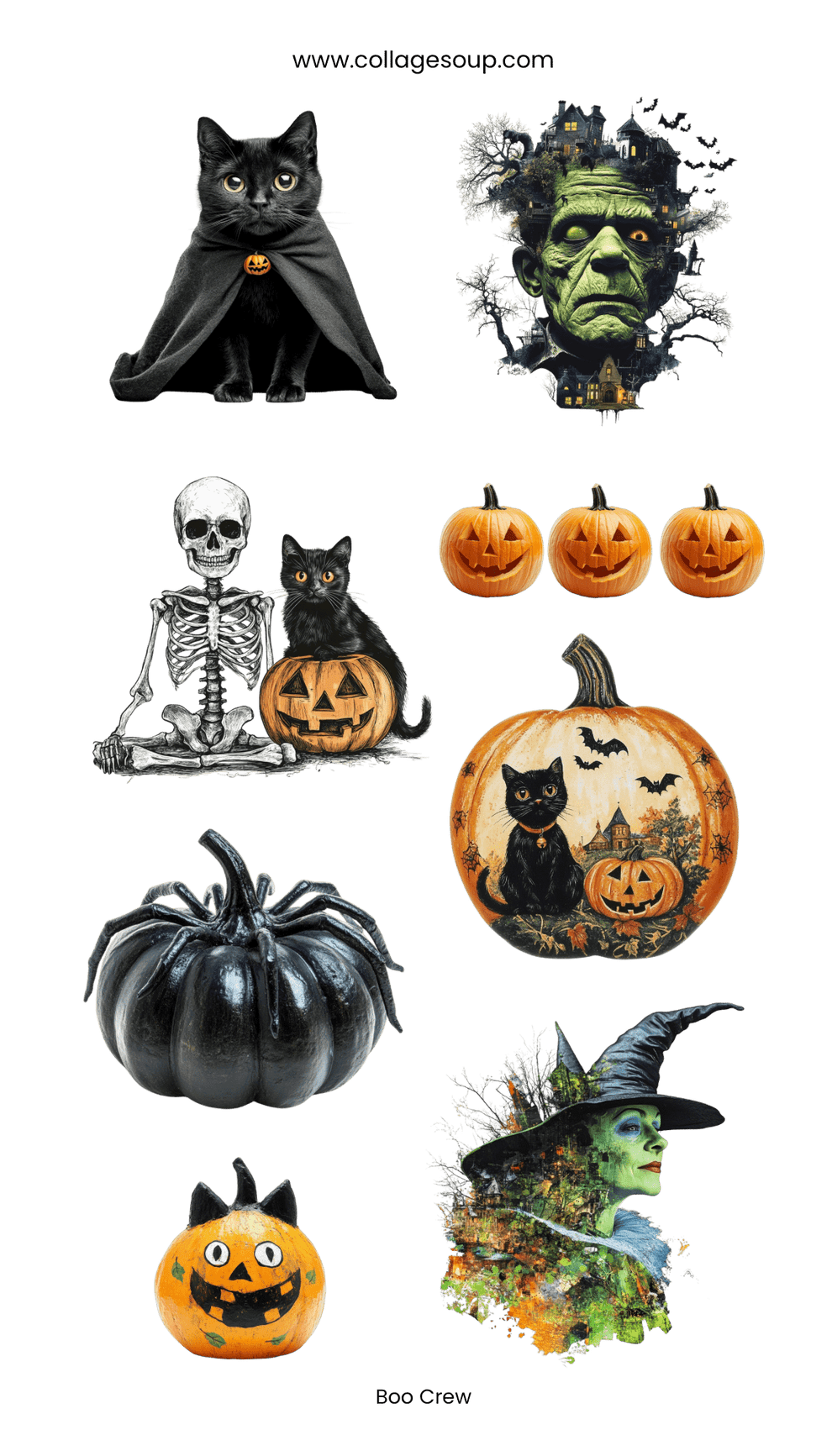 Boo Crew Sticker Sheet — Halloween Stickers | Collage Soup