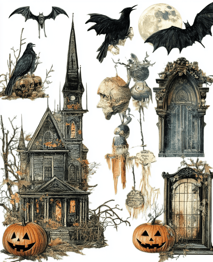 Bougie Boo (Paperback) Chic Halloween Collage Art 115 Pages – Collage Soup