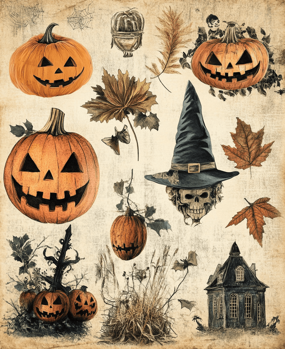 Bougie Boo (Paperback) Chic Halloween Collage Art 115 Pages – Collage Soup