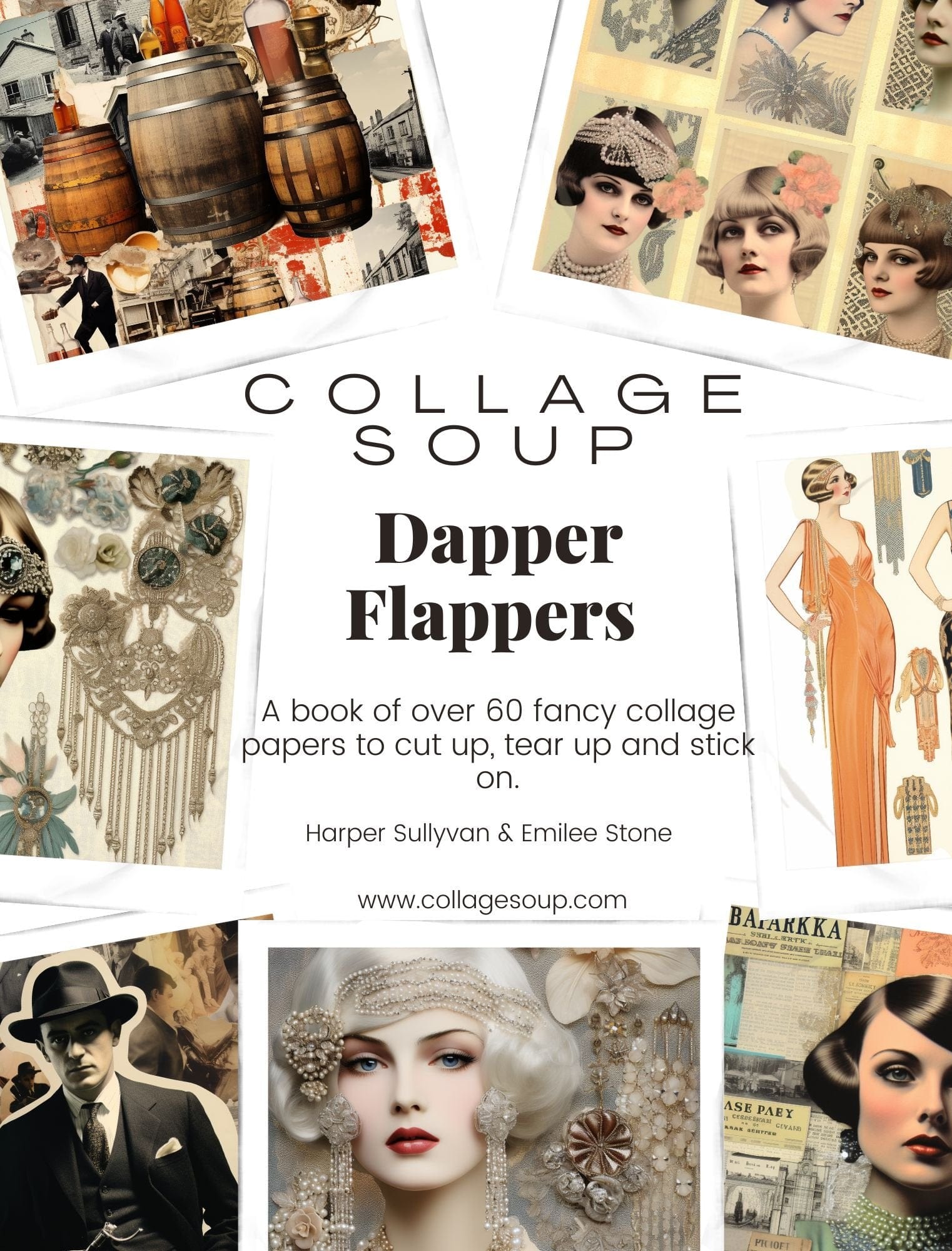 Dapper Flapper (eBook) Printable Roaring Twenties Art for Mixed Media ...