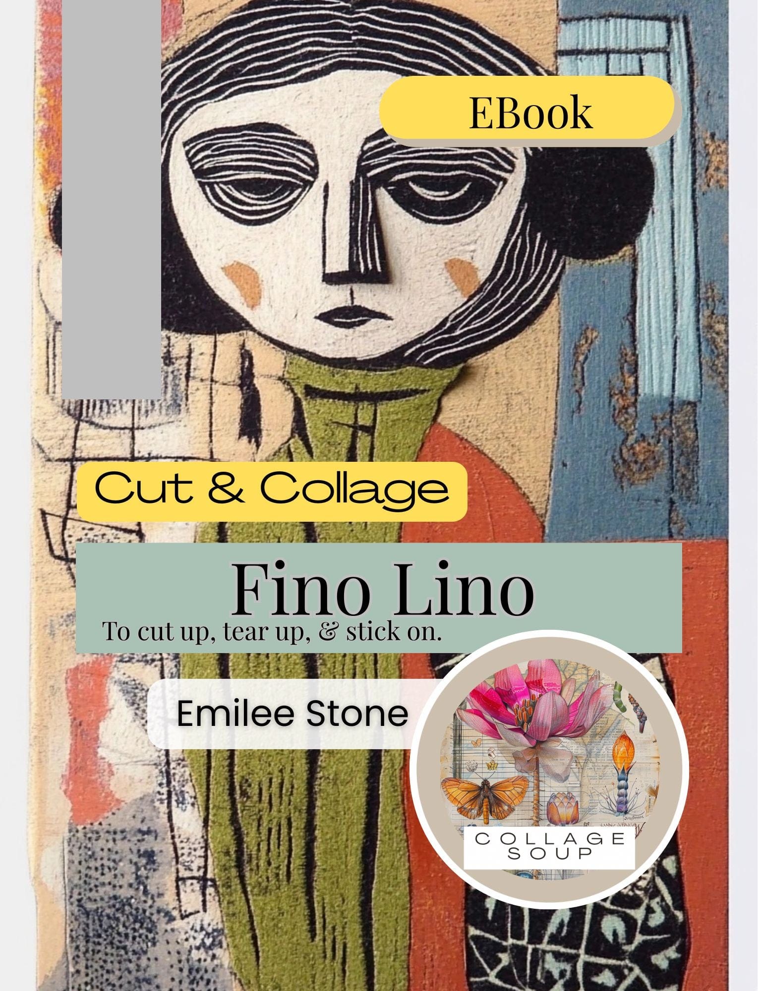 Fino Lino (eBook) Linocut-Inspired Collage Art for Creative Projects ...