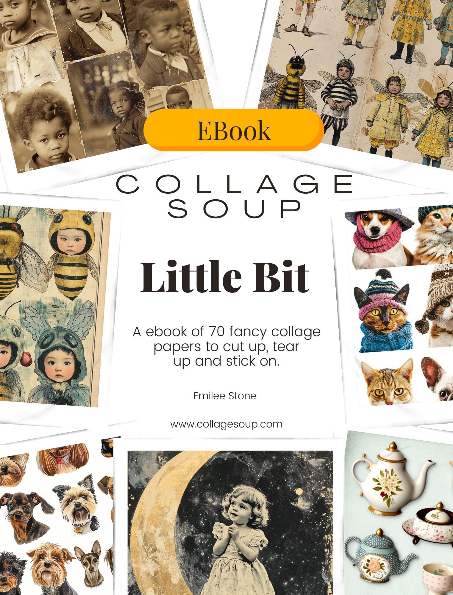 Little Bit eBook | Small-scale printable collage elements – Collage Soup