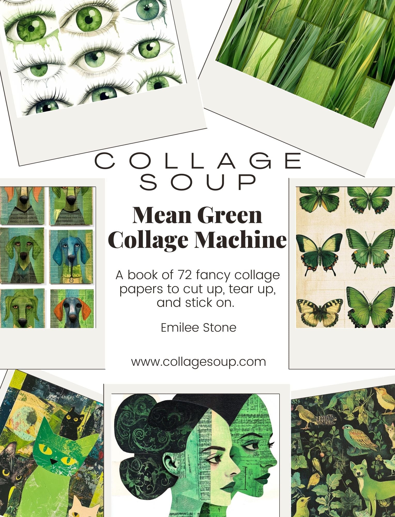 Mean Green Collage Machine (eBook) Funky Frogs, Lime Cars & Leafy Desi ...
