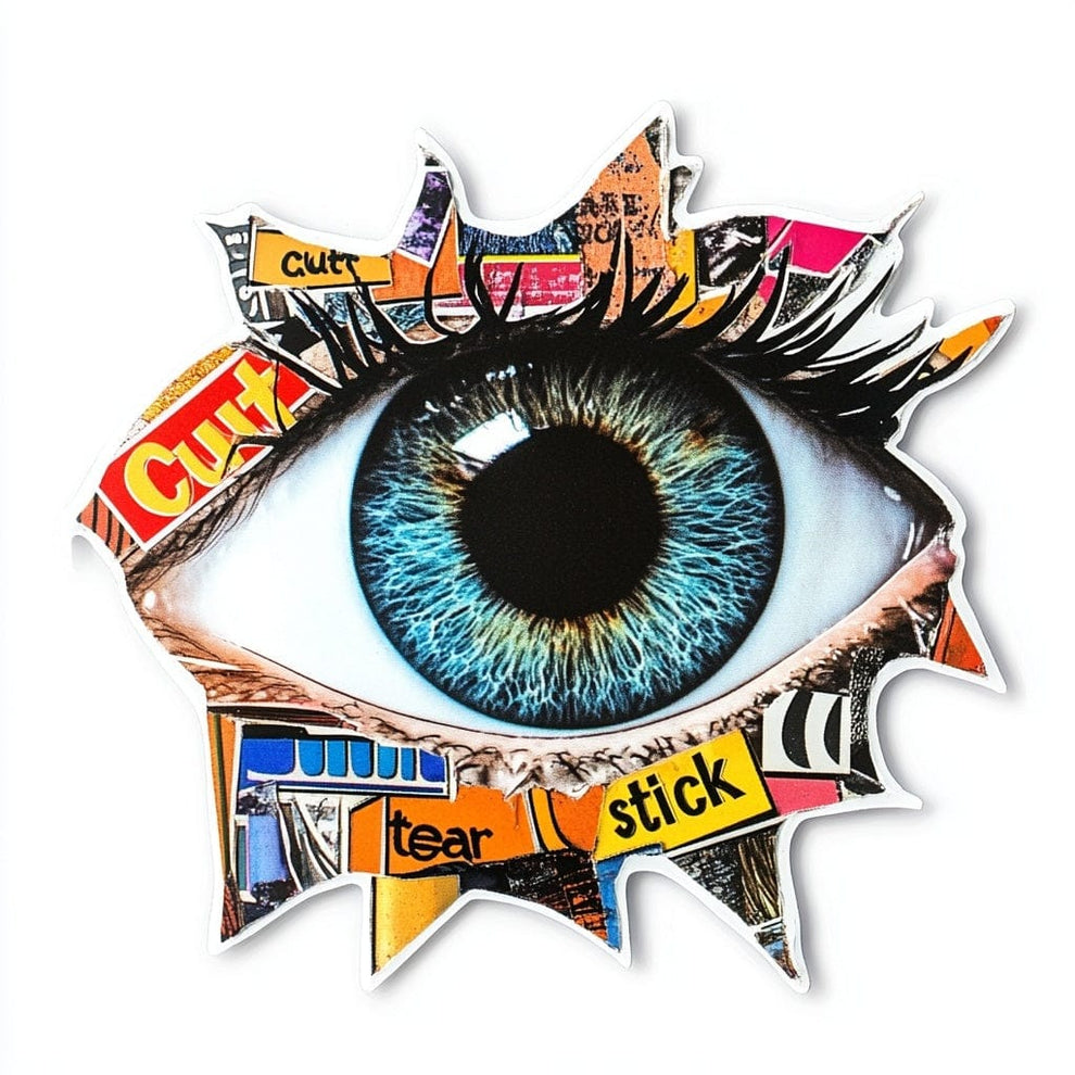 Stick Eye Sticker — Weird Face | Collage Soup