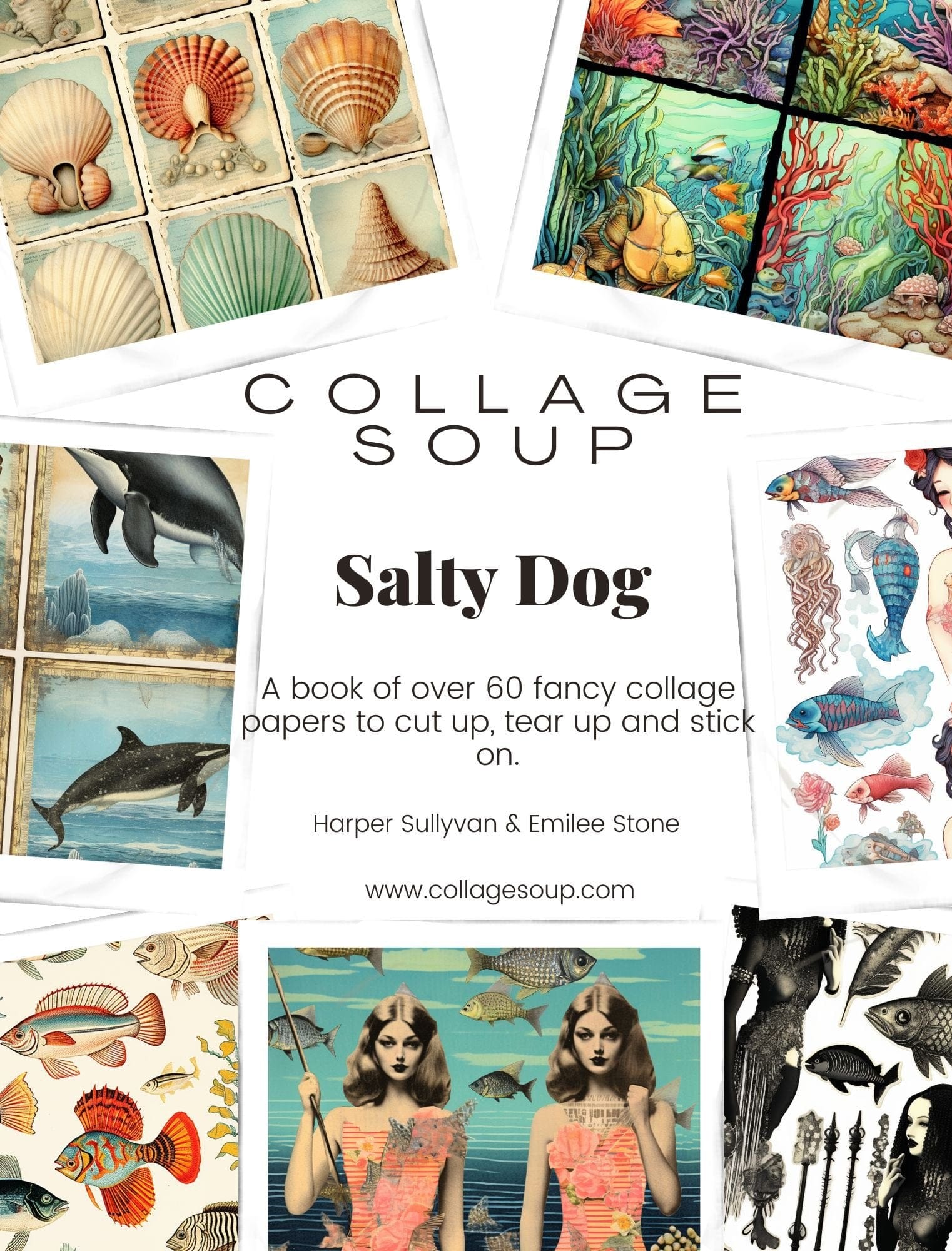 The Salty Dog eBook | Ocean-Themed Collage Sheets & Nautical Mixed ...